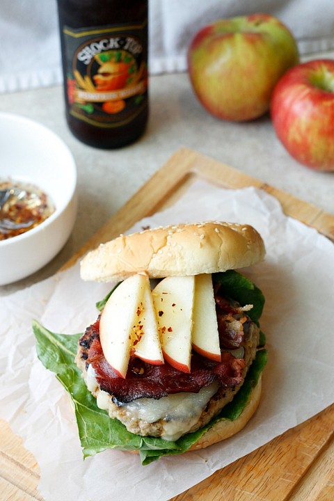 Autumn Turkey Burger with Spicy Honey Drizzle - Belle Vie